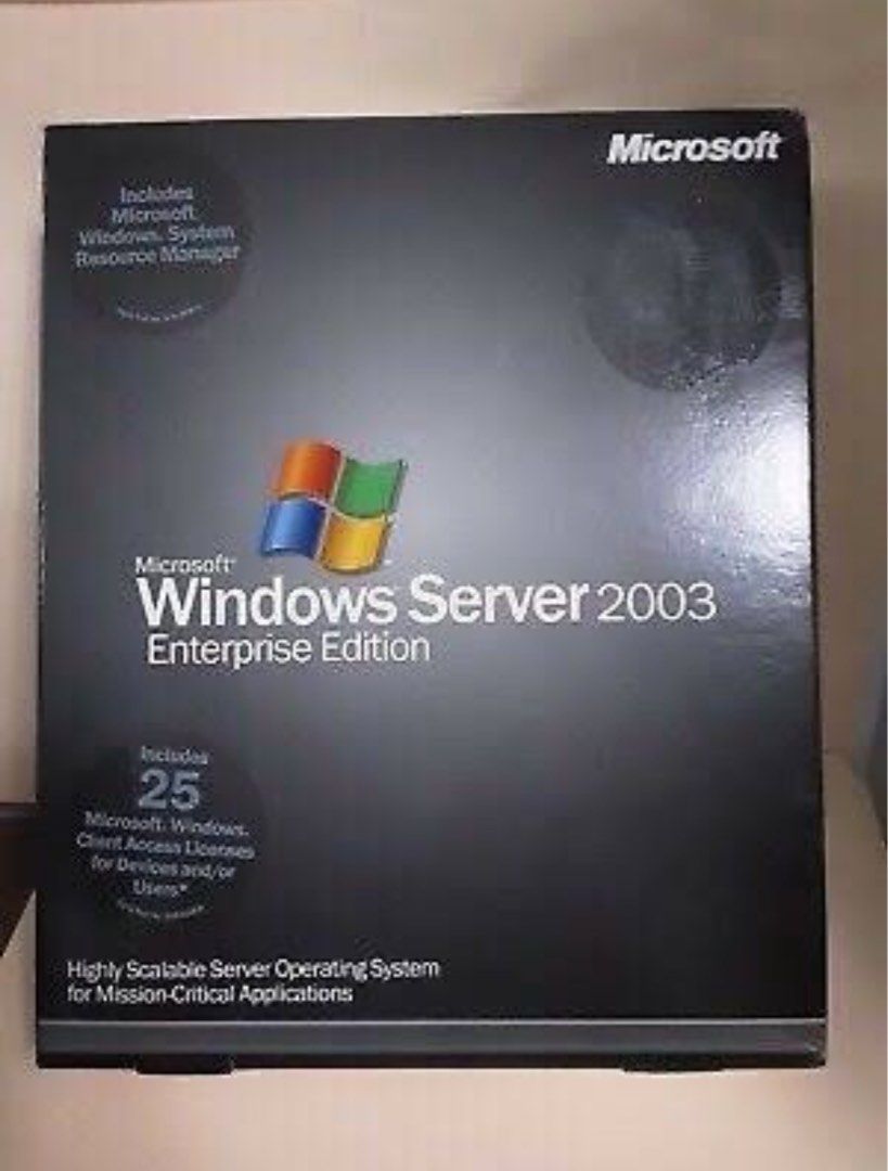 Windows server 2003 enterprise edition with 25 cal brand new sealed ...