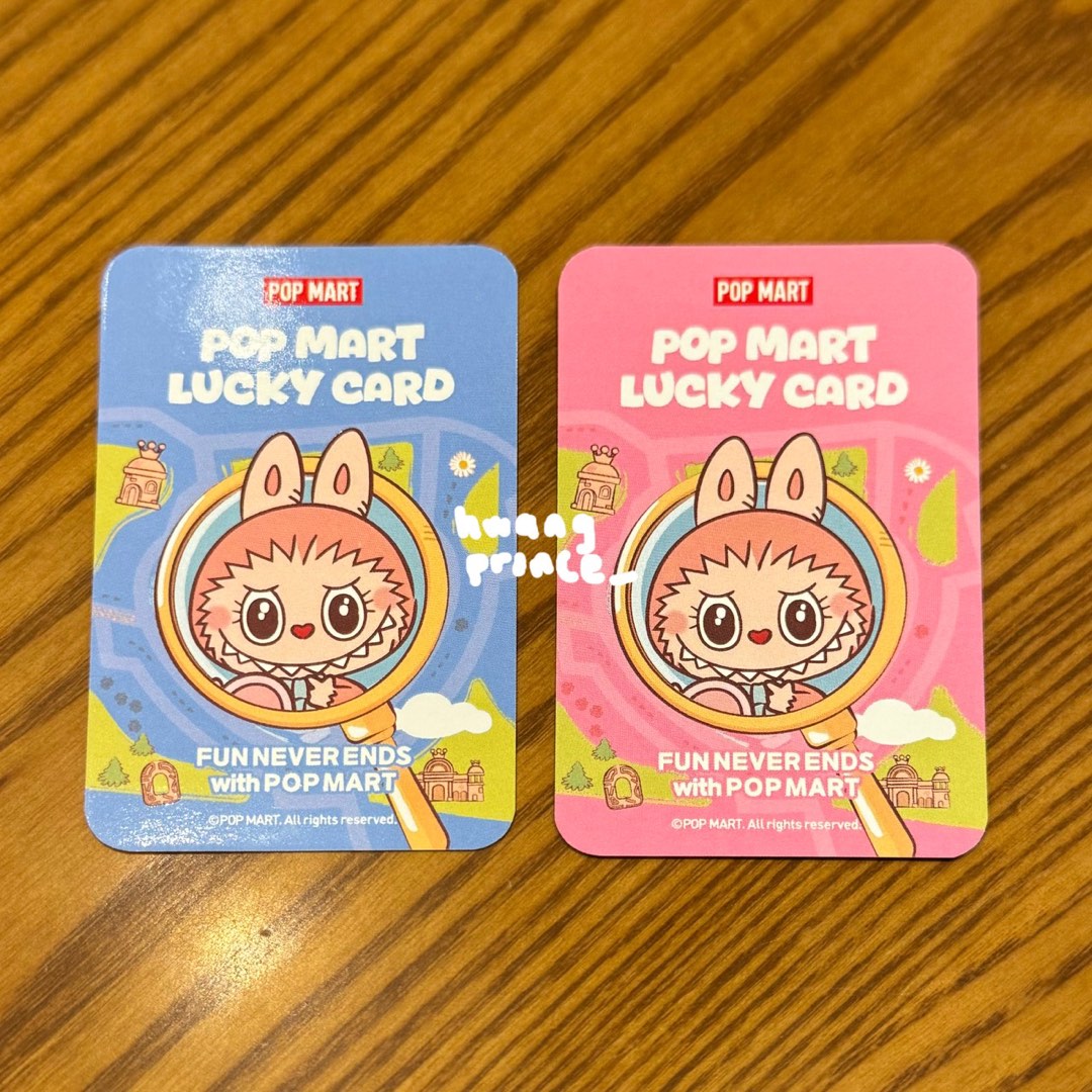 wts official popmart lucky card from korea store labubu lbb monsters ...