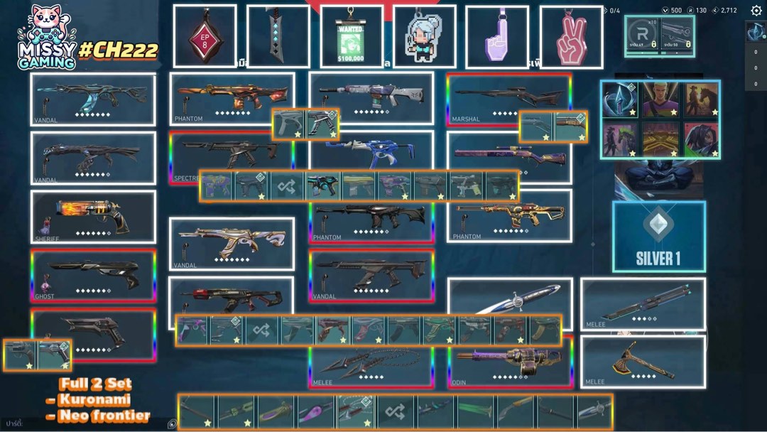 WTS Silver Rank Valorant Account - 20 VP Skins | Kuronami Bundle | Neo ...