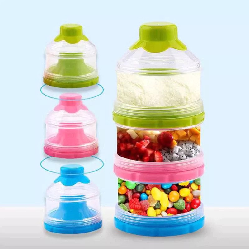 3-layers Bear Style Portable Baby Food Storage Box Cereal Cartoon ...