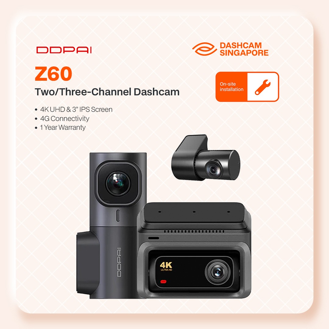 4K Car Camera | DDPAI Z60 4G 4K Three-Channel Dashcam | Comparable to 70mai A810 | Professional ...