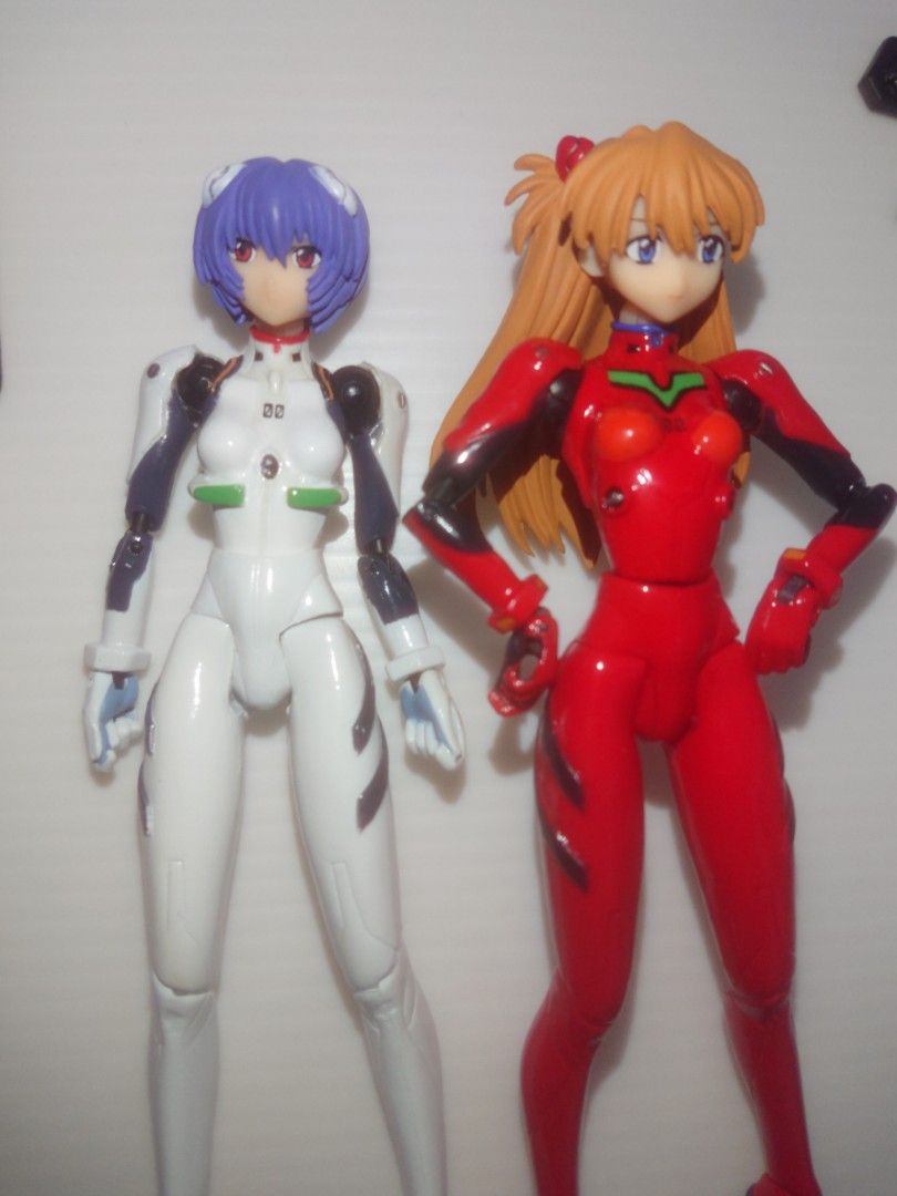 中古 Evangelion Revoltech Miniature 115mm Rei Ayanami Asuka TV版 綾波麗 明日香 ...