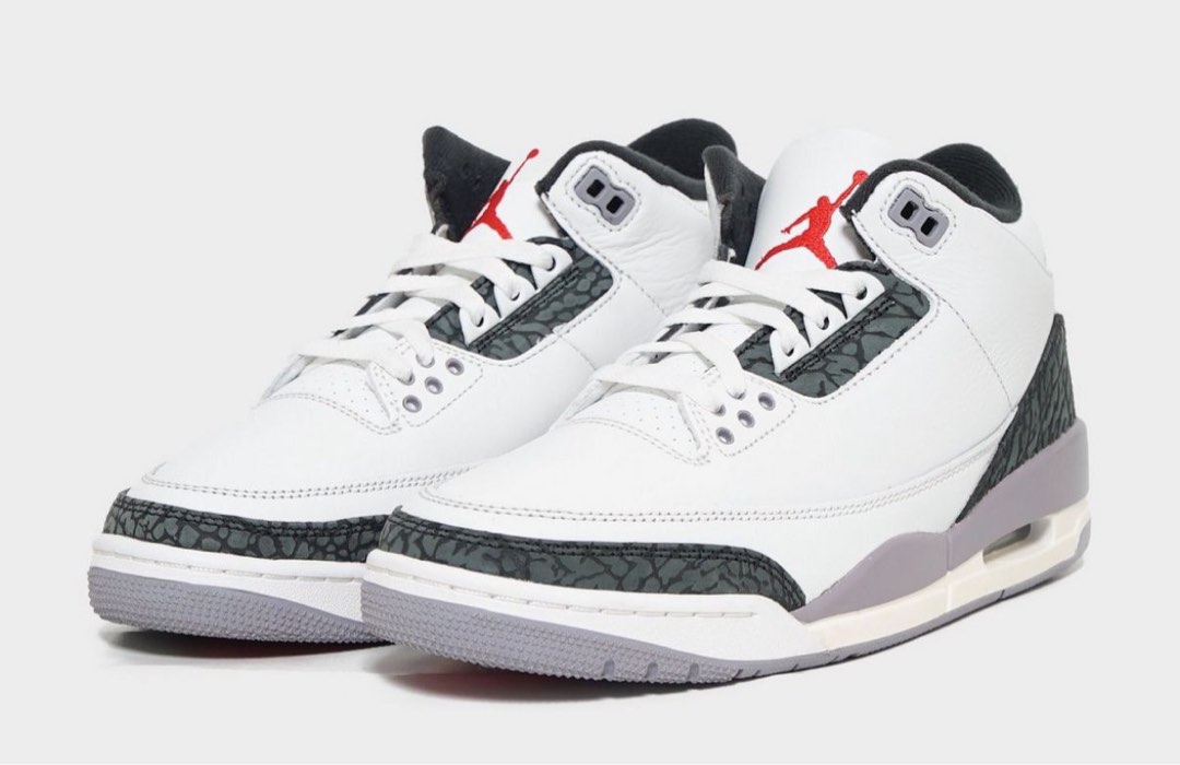 AIR JORDAN 3 RETRO GREY CEMENT, Men's Fashion, Footwear, Sneakers on ...