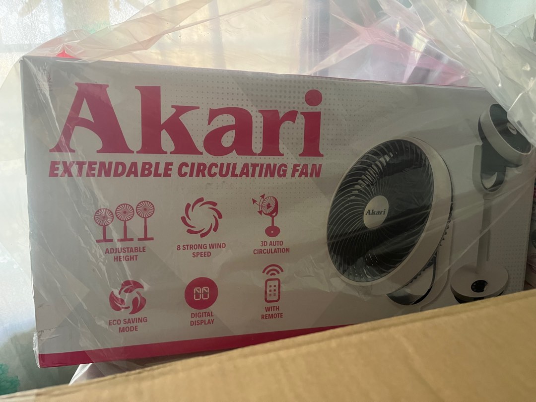 Akari Extendable Circulating Fan, Furniture & Home Living, Lighting & Fans, Fans on Carousell