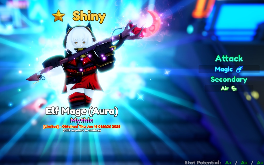 Anime Adventures AA Shiny Elf Mage Evo, Video Gaming, Gaming ...