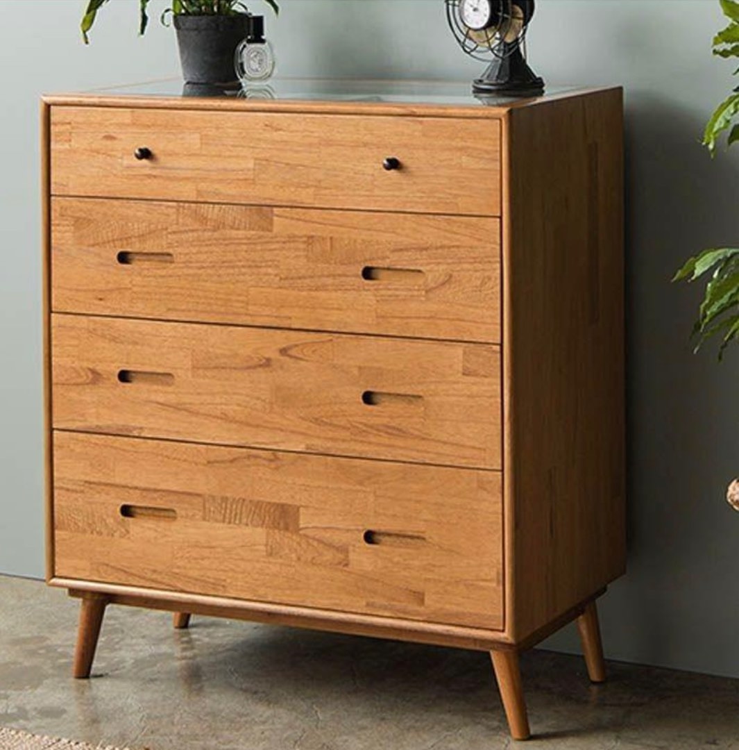 Chest Of Drawers with Top See Through Glass for Accessories Display ...