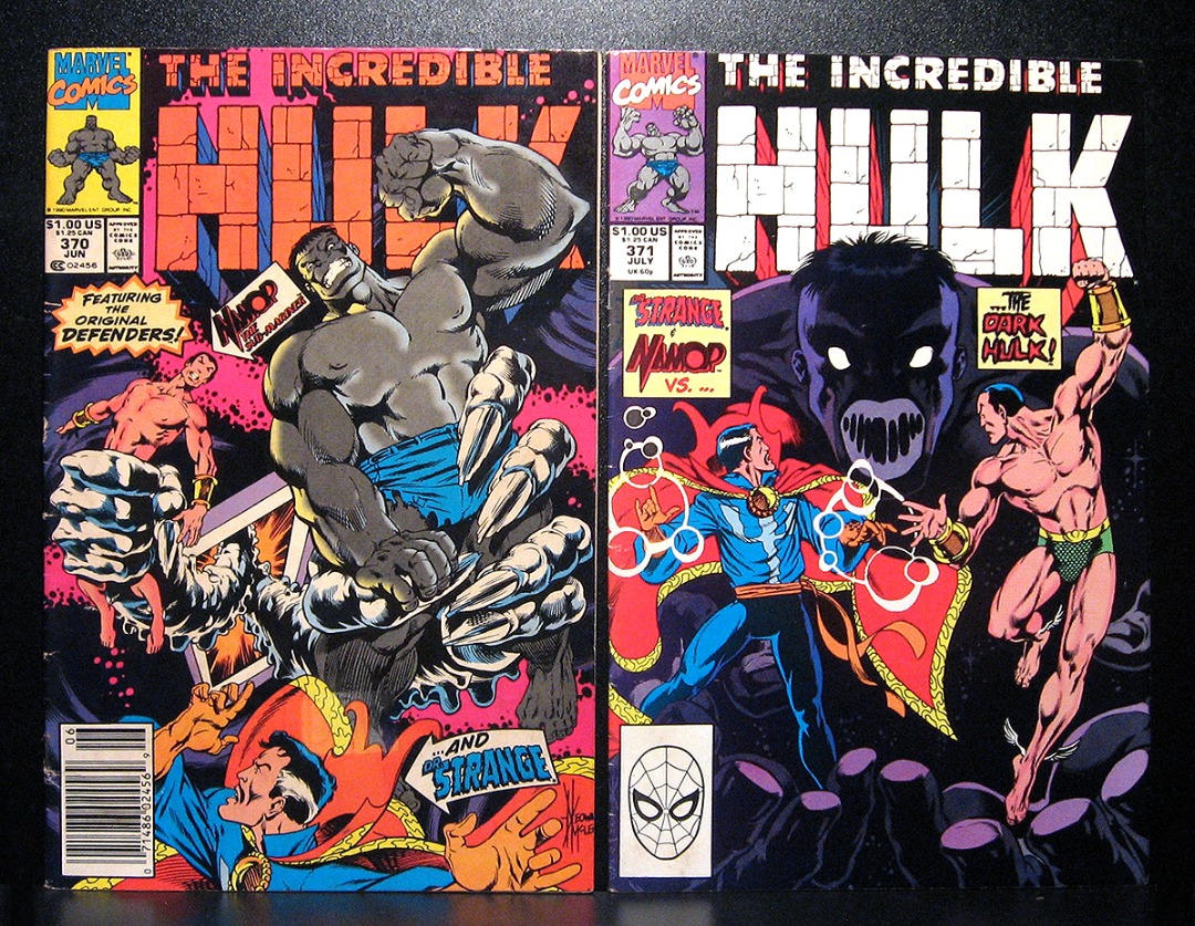 COMICS: Marvel: Incredible Hulk #370-371 (1990), 1st Dark Hulk cover and full app - Dale Keown ...