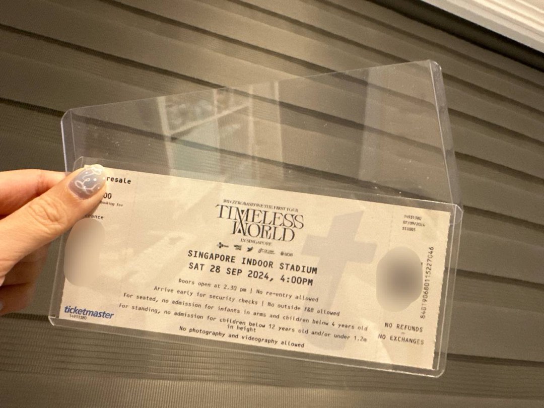 Concert ticket/photobooth toploaders, Hobbies & Toys, Memorabilia ...