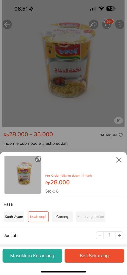 (DARI ARAB) INDOMIE ARAB / MIE KUAH, Makanan & Minuman, Makanan Instan ...