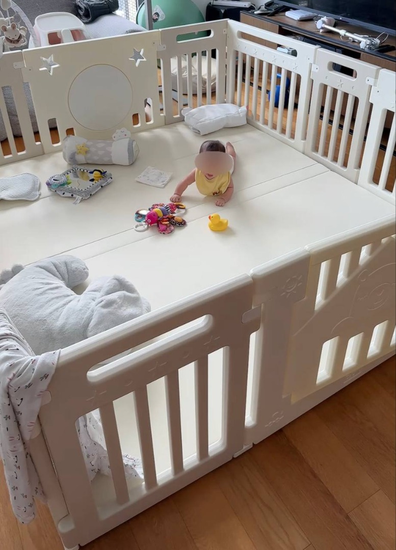 Dfang Korean baby playpen + crawling play mat foam pad for toddler ...