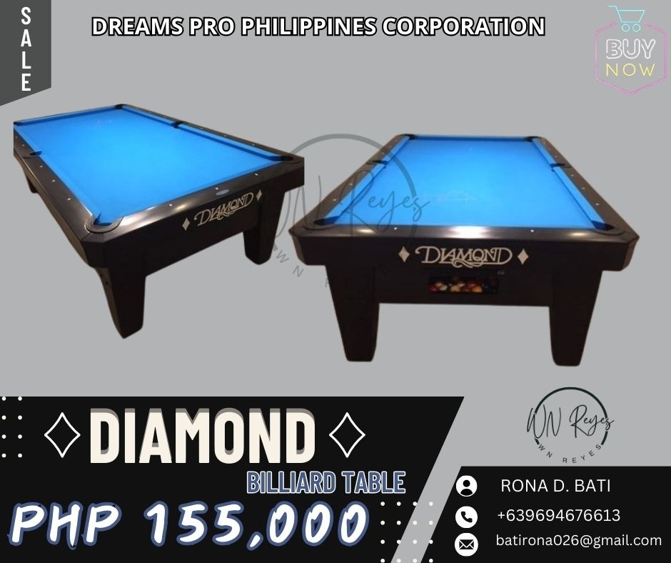 DIAMOND BILLIARD TABLE, Sports Equipment, Sports & Games, Billiards and ...