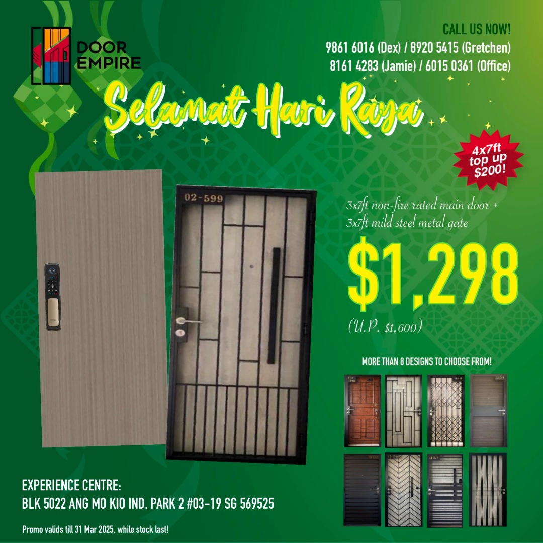 Direct Door Factory Sale / BTO Main Door and Gate / HDB Main Door ...
