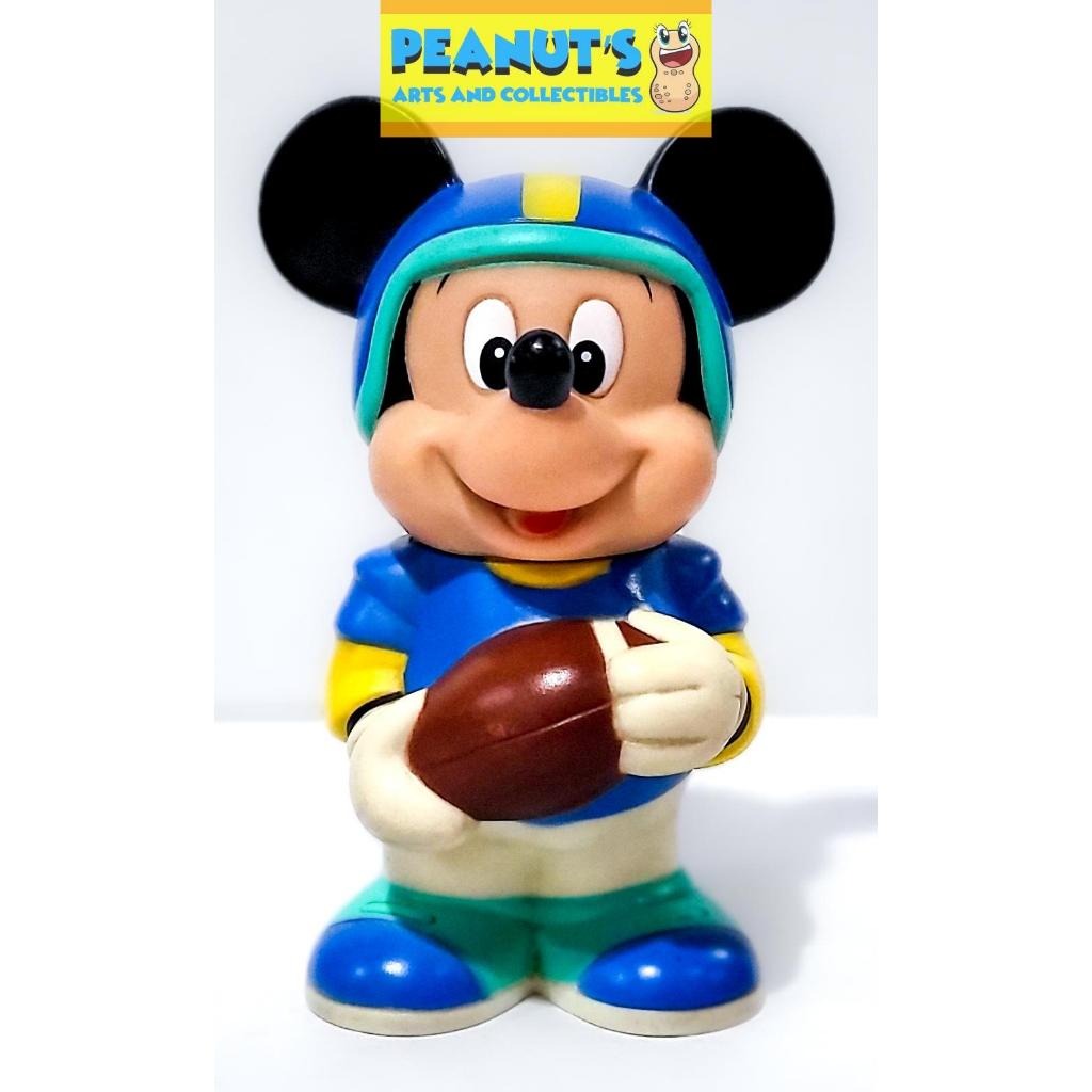 Disney X Mitsubishi BANK Mickey Mouse American Football SOFUBI Figure ...