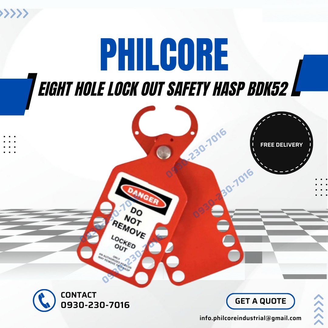 Eight Hole Lock Out Safety Hasp BDK52, Lockout safety hasp, Lockout ...