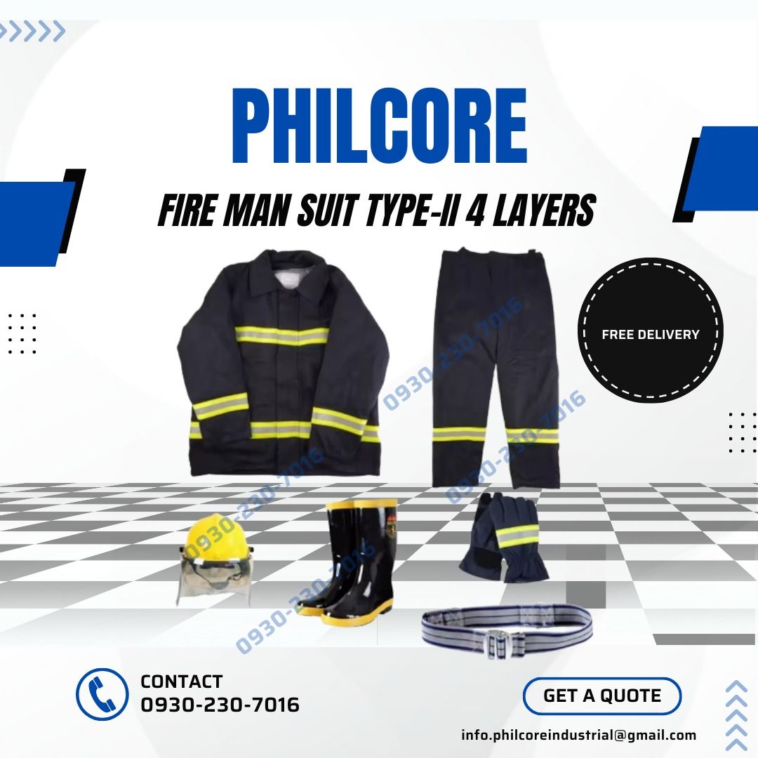 Fire Man Suit Type-II 4 Layers,Fire protective jacket,Protective ...