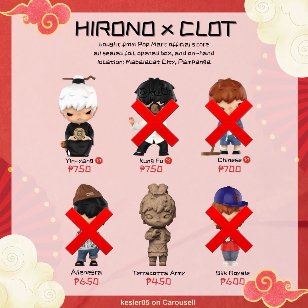 HIRONO X CLOT - Yin-yang and Terracotta Army, Hobbies & Toys, Toys ...