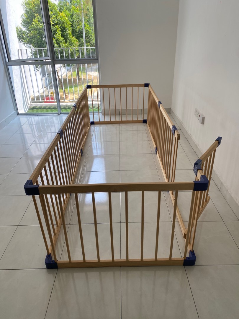 Jolly Bean solid wood playpen, Babies & Kids, Baby Nursery & Kids ...