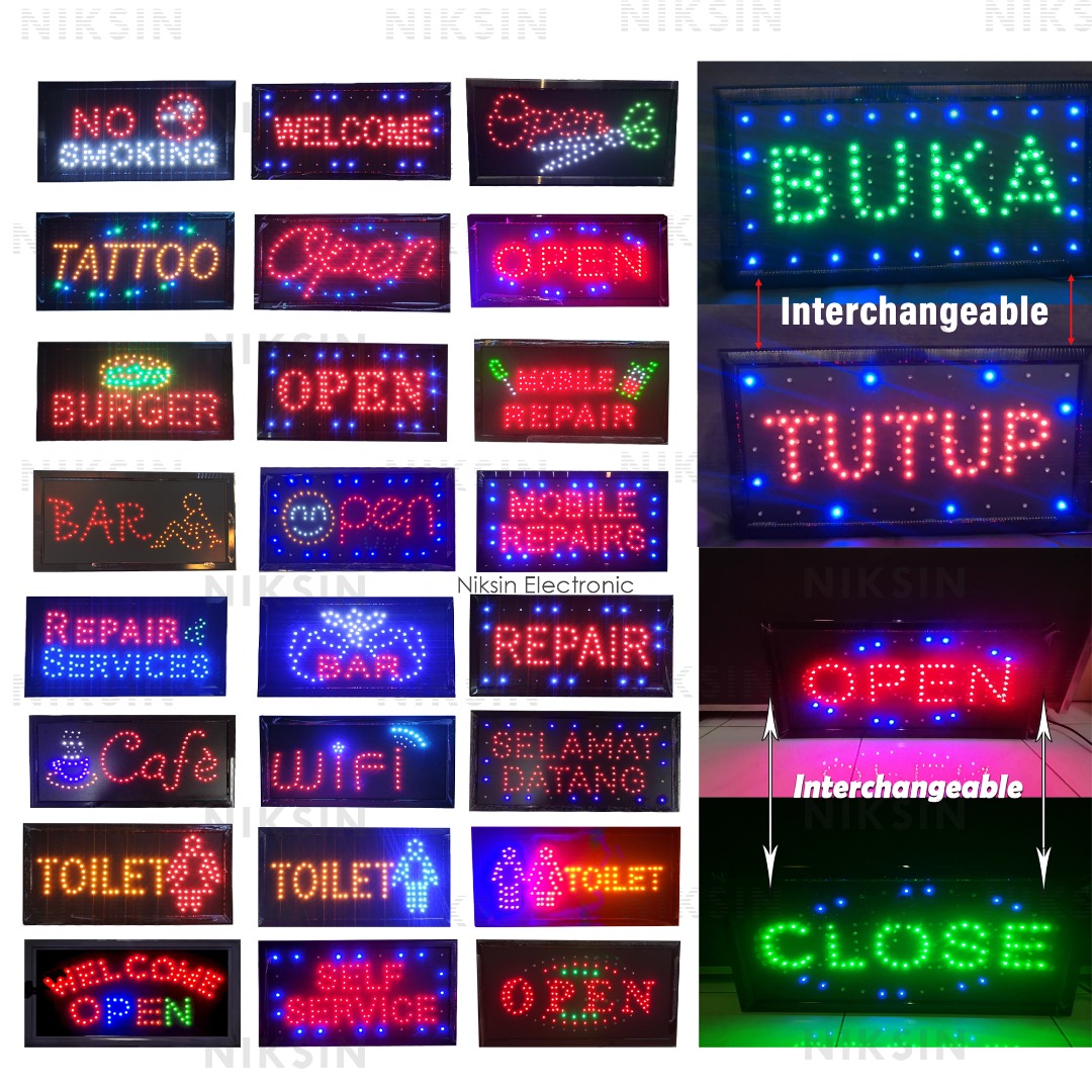 LED Signboard Display Light For Shop Office Bar Cafe Mall Hotel Toilet ...