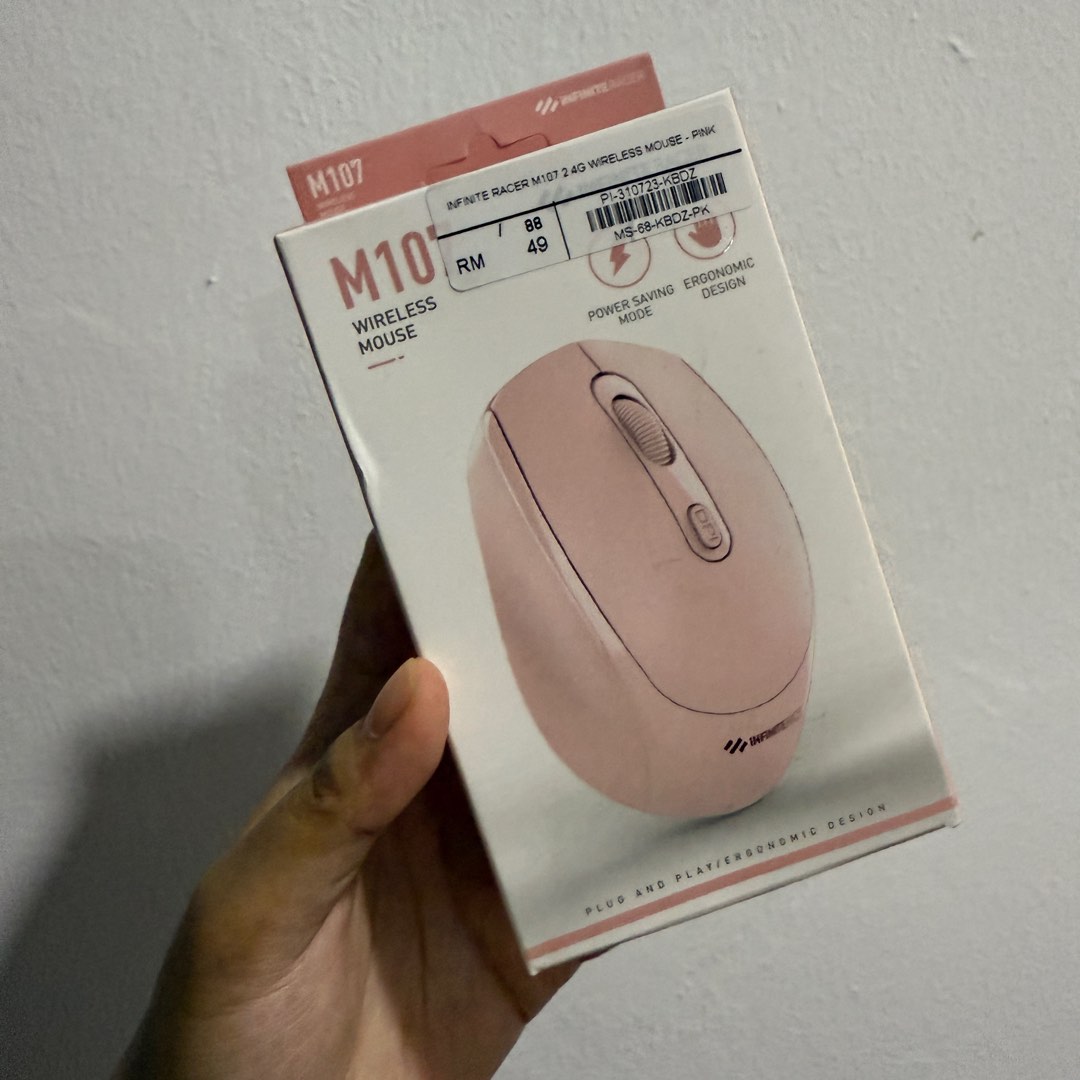 INFINITE RACER M107 2.4G WIRELESS MOUSE (Pink), Computers & Tech, Parts ...