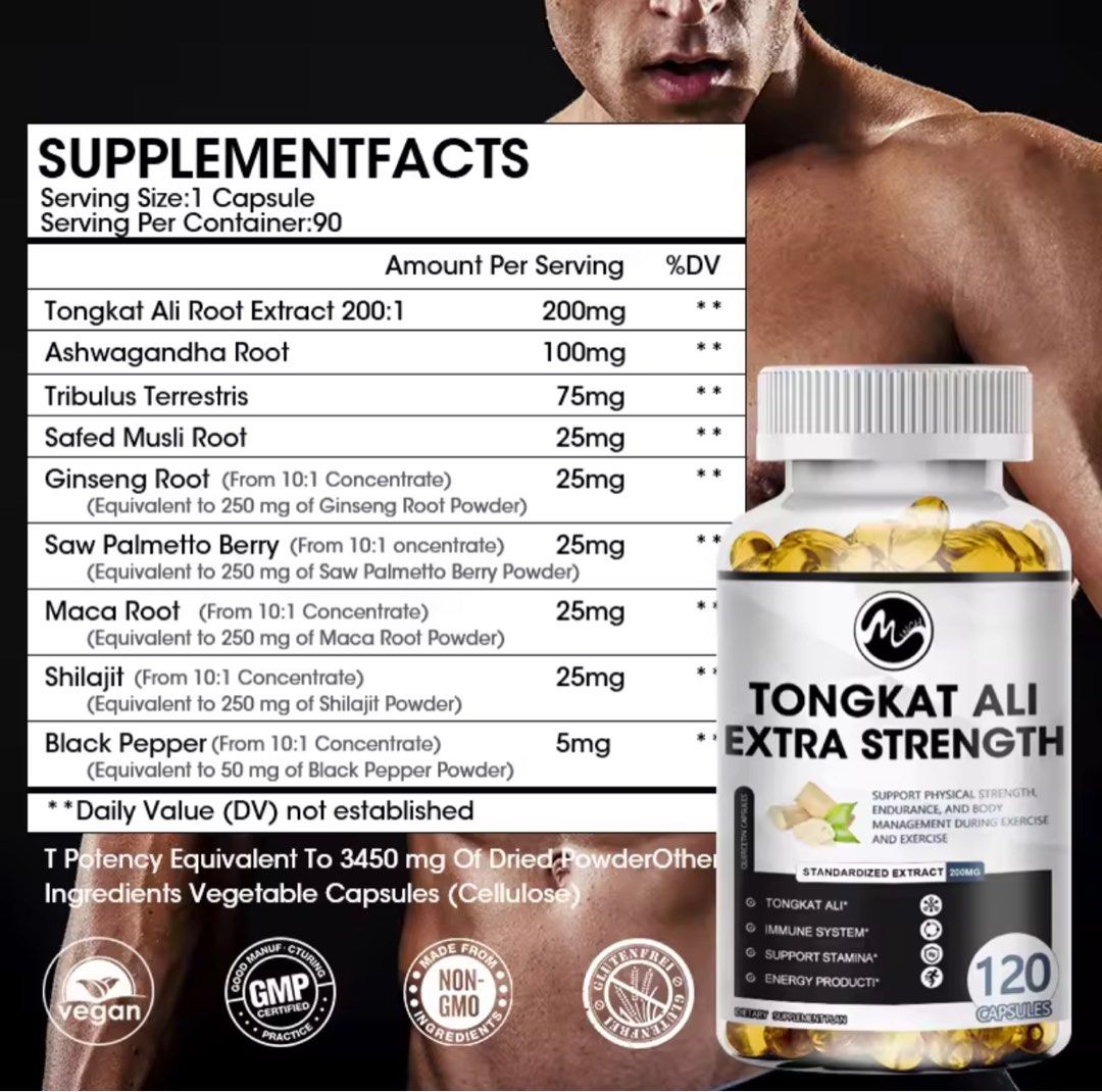 Minch Tongkat Ali Capsule With Tongkat Ali Ashwagandha Root 500mg Anti ...
