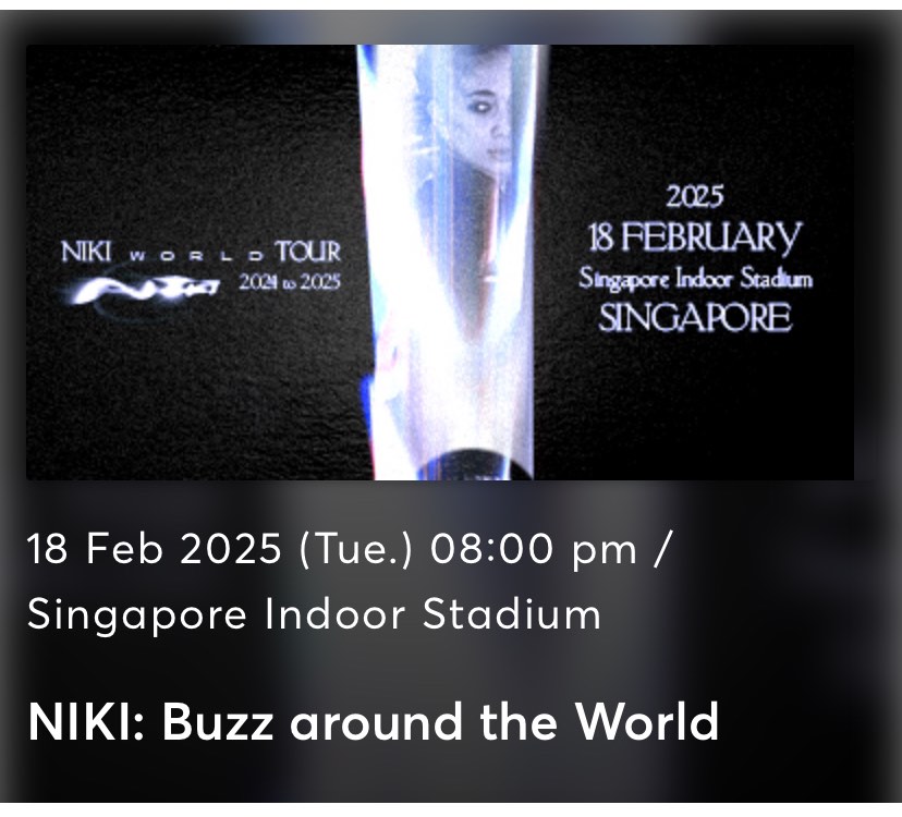 niki singapore buzz tour concert, Tickets & Vouchers, Event Tickets on ...
