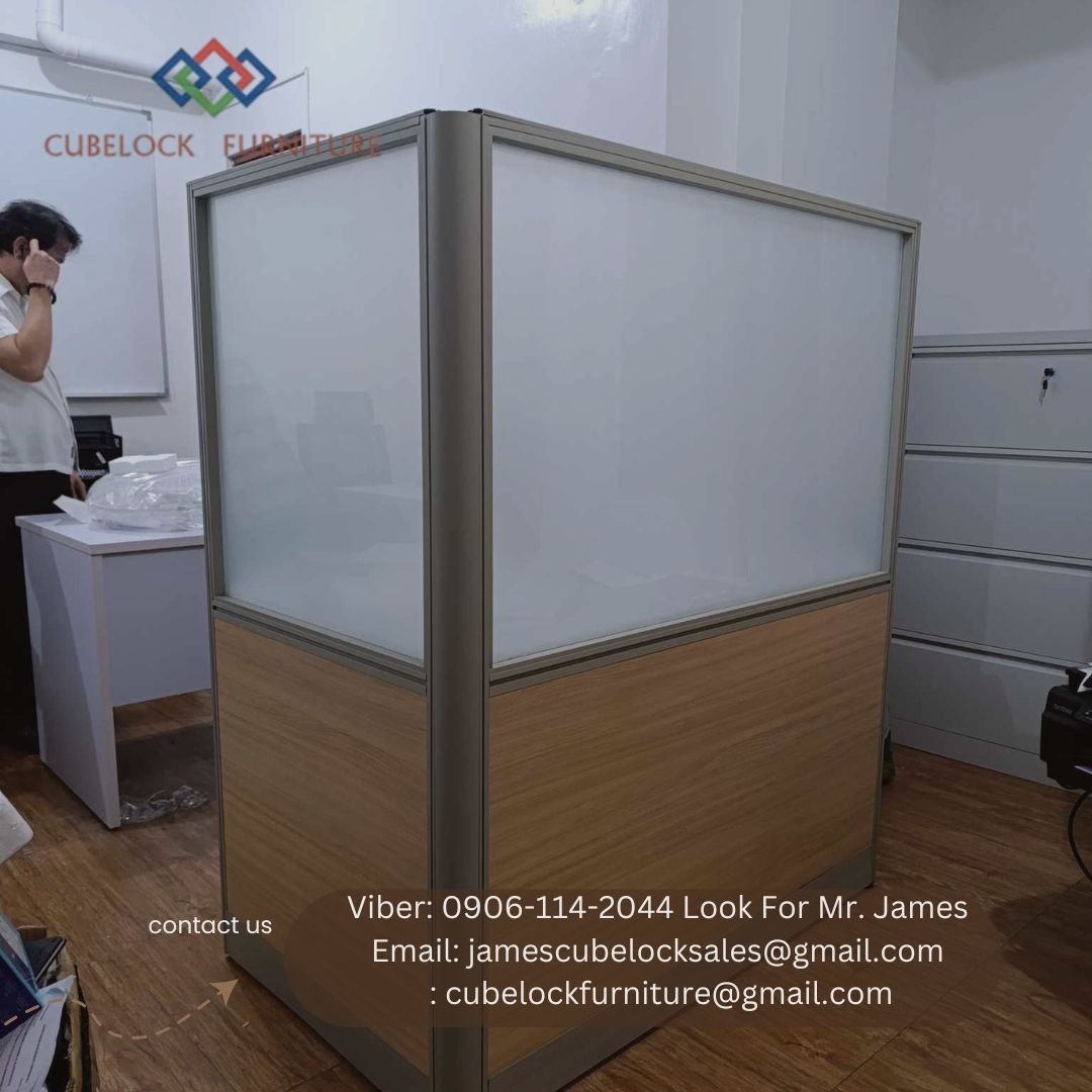 Office Workstation Full Laminated with glass, Furniture & Home Living ...