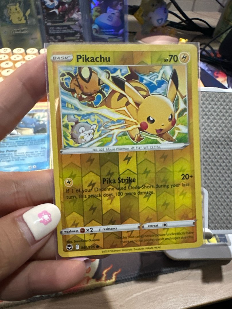 Pikachu [Reverse Holo] #49 Pokemon Silver Tempest, Hobbies & Toys, Toys ...