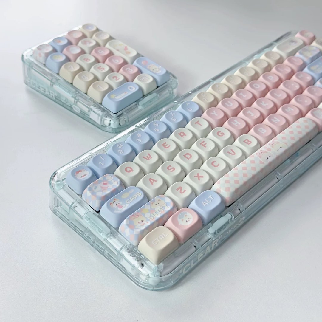 [PO] Pastel cat MOA PBT keycaps, Computers & Tech, Parts & Accessories ...