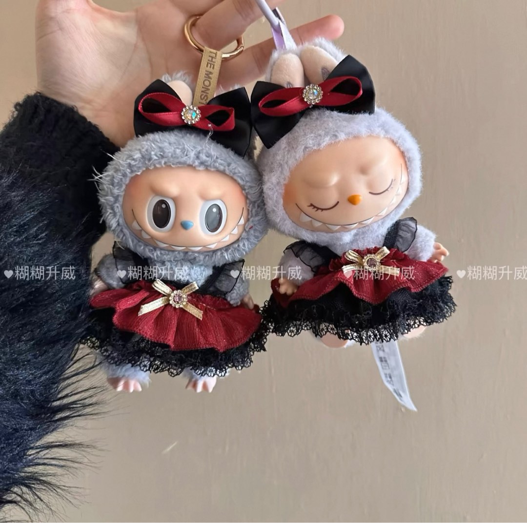 (Pre Order) Labubu V1 & V2 3 in 1 Gothic Style Clothing Set, Hobbies ...