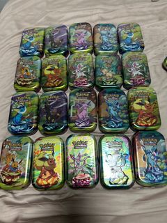 Prismatic Evolutions Mini Tins Full Set, Hobbies & Toys, Toys & Games ...