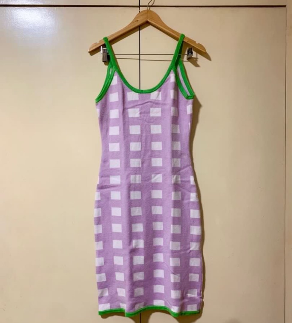 Puple checkered knit dress, Women's Fashion, Dresses & Sets, Dresses on ...