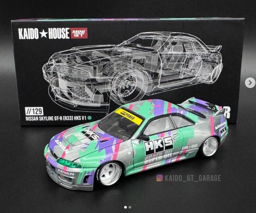 RARE Chase - HKS Nissan Skyline GT-R R33 Kaido House KHMG129 - minigt ...