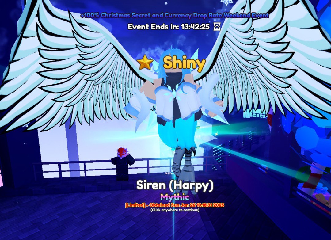 Roblox anime adventures Shiny Siren winter unit, Video Gaming, Gaming ...