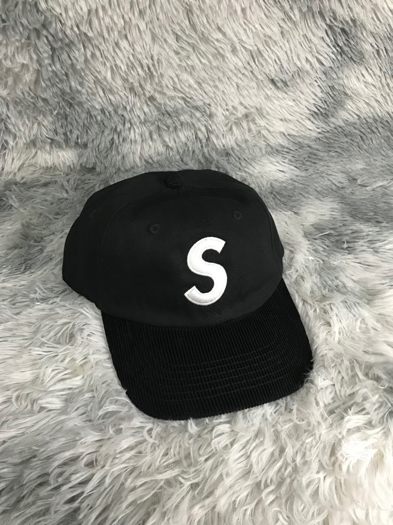 S LOGO SUPREME 6 PANEL BLACK CAMP CAP, Men's Fashion, Watches ...