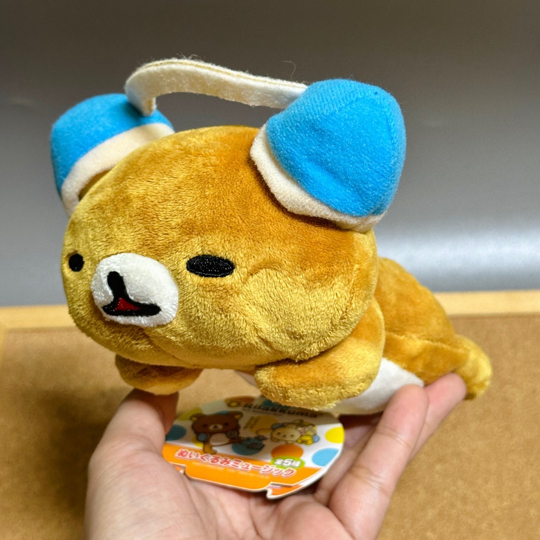 San-X Relaxing Rilakkuma with Headphones Plush legth:15cm - Php 250 ...