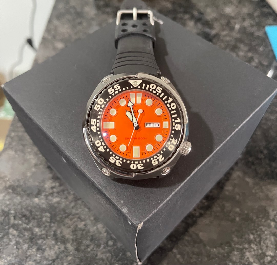 Seiko Orange Sawtooth Diver Watch, Men's Fashion, Watches & Accessories ...