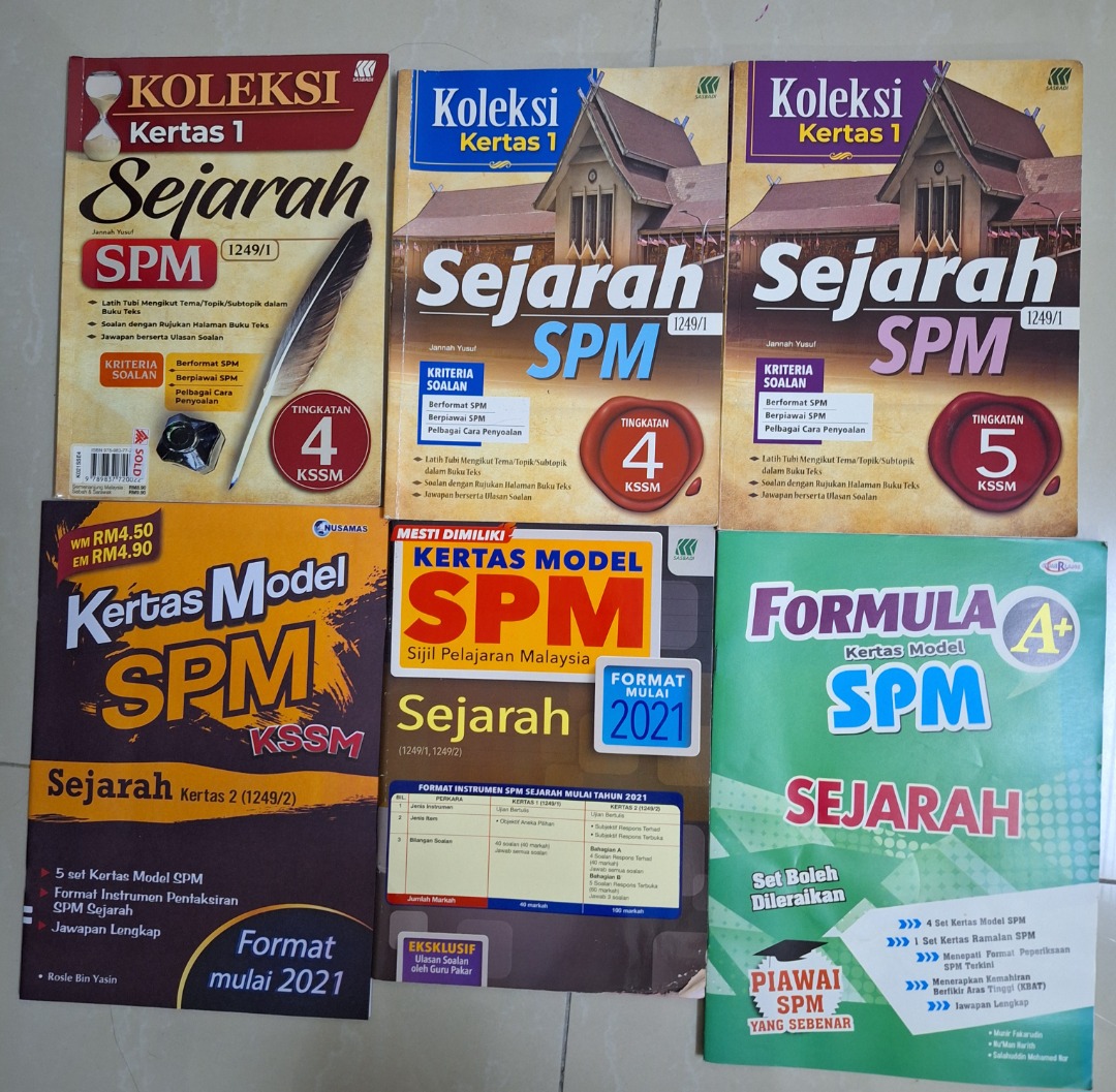 SPM Sejarah Koleksi Kertas 1 Tingkatan 4 5 Kertas Model Latihan ...