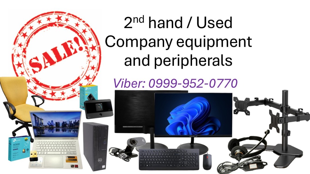 Starts at 100 Pesos - 2nd Hand Computers (CPU, Laptop, Monitor, Headset ...