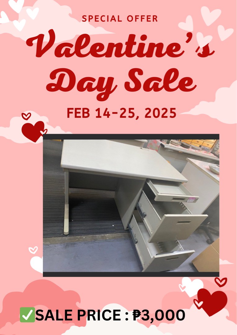 STEEL STUDY TABLE, Furniture & Home Living, Office Furniture & Fixtures ...