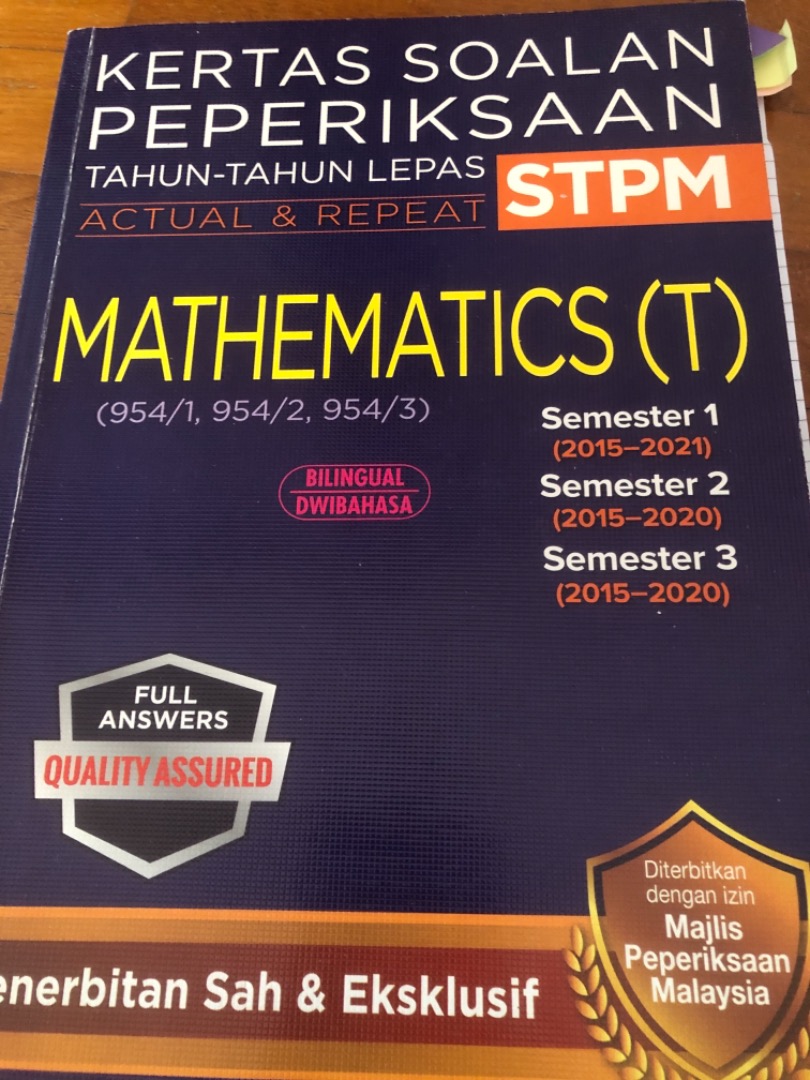 STPM Maths T Sem 123 Past Years, Hobbies & Toys, Books & Magazines ...