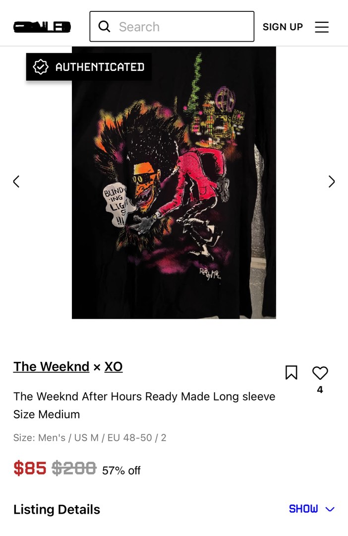 THE WEEKND X XO LONG SLEEVE, Men's Fashion, Activewear on Carousell