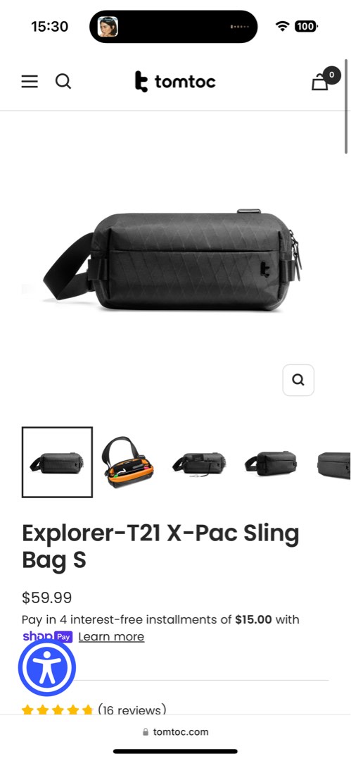 Tomtoc Explorer T21 X-pac Sling (black), Men's Fashion, Bags, Sling Bags on Carousell