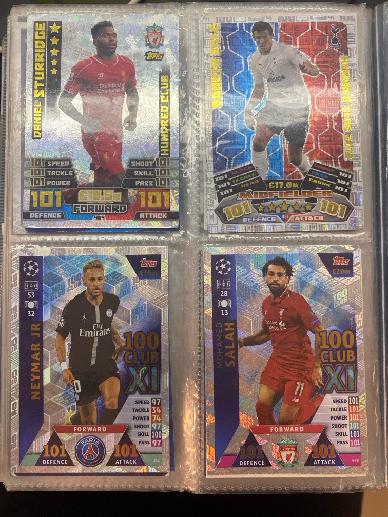 Topps Match attax 101 100 club cards premier league champions league ...
