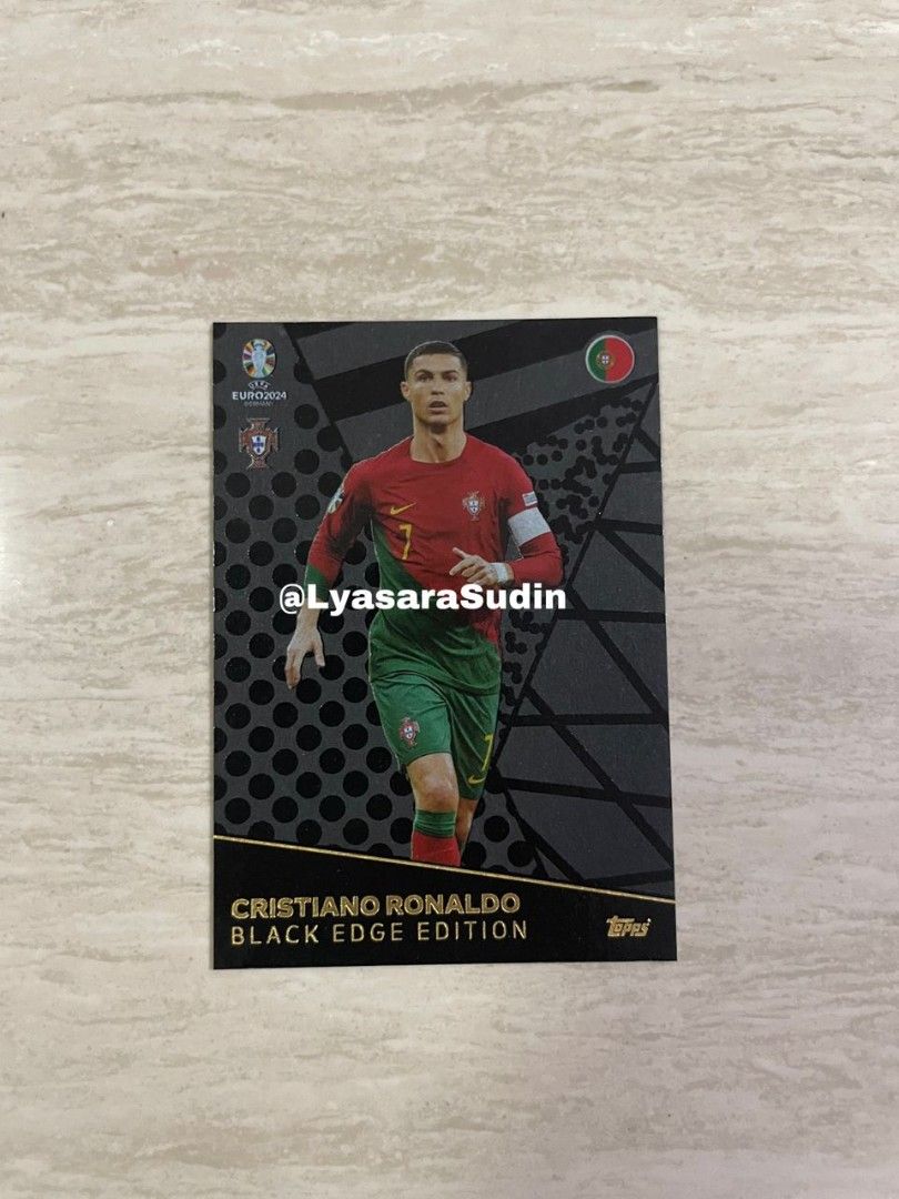 Topps Match Attax UEFA EURO2024 CRISTIANO RONALDO BLACK EDGE EDITION, Hobbies & Toys ...