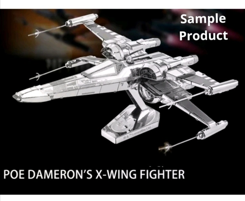 (Unbuilt) Laser Etching Steel Model 3D: Star Wars POE Dameron's X Wing ...