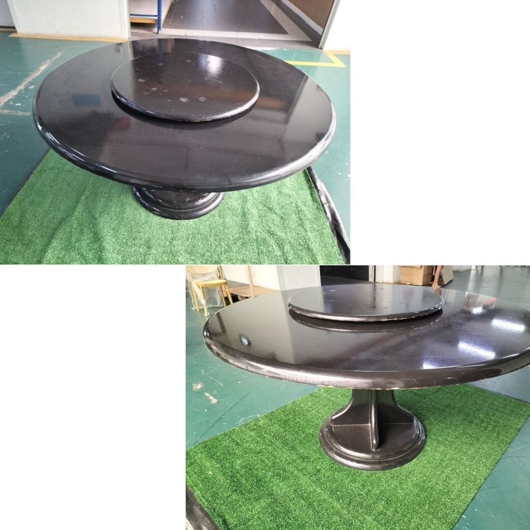 Used Round Dining Table with Lazy Susan used, Furniture & Home Living ...