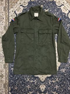 vintage french army military jacket 80s 70s, Men's Fashion, Coats ...