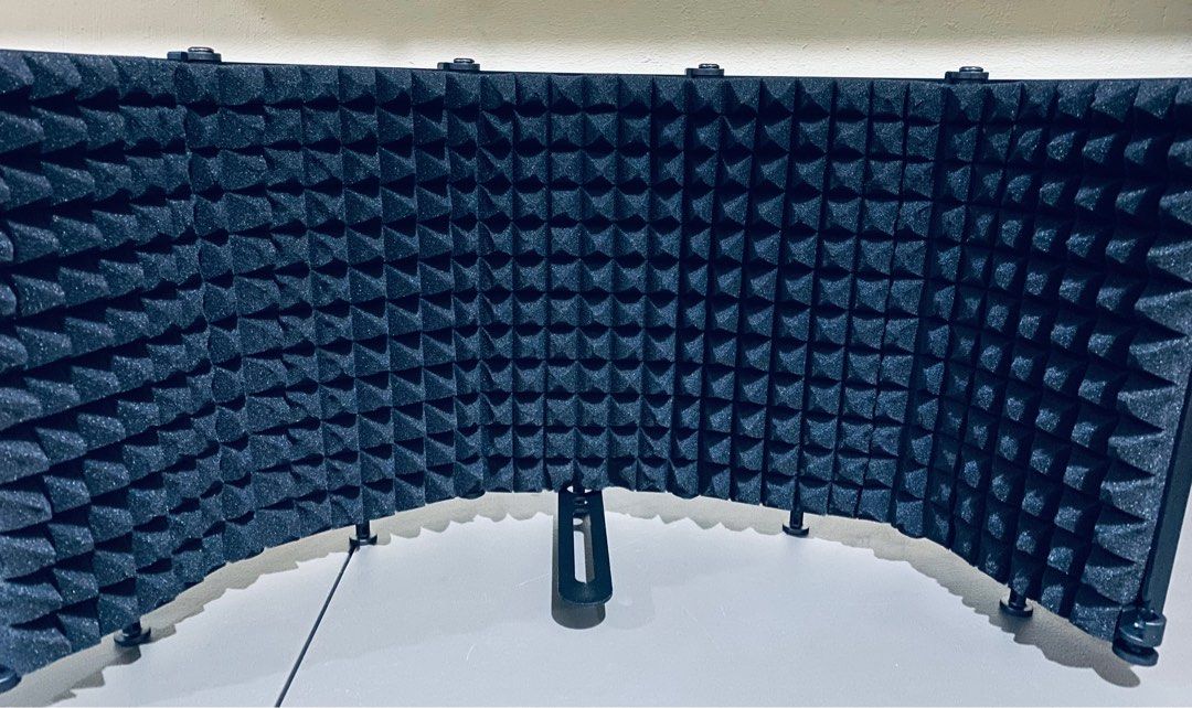 5-Panel Foldable Studio Microphone Isolation Shield Portable Vocal ...