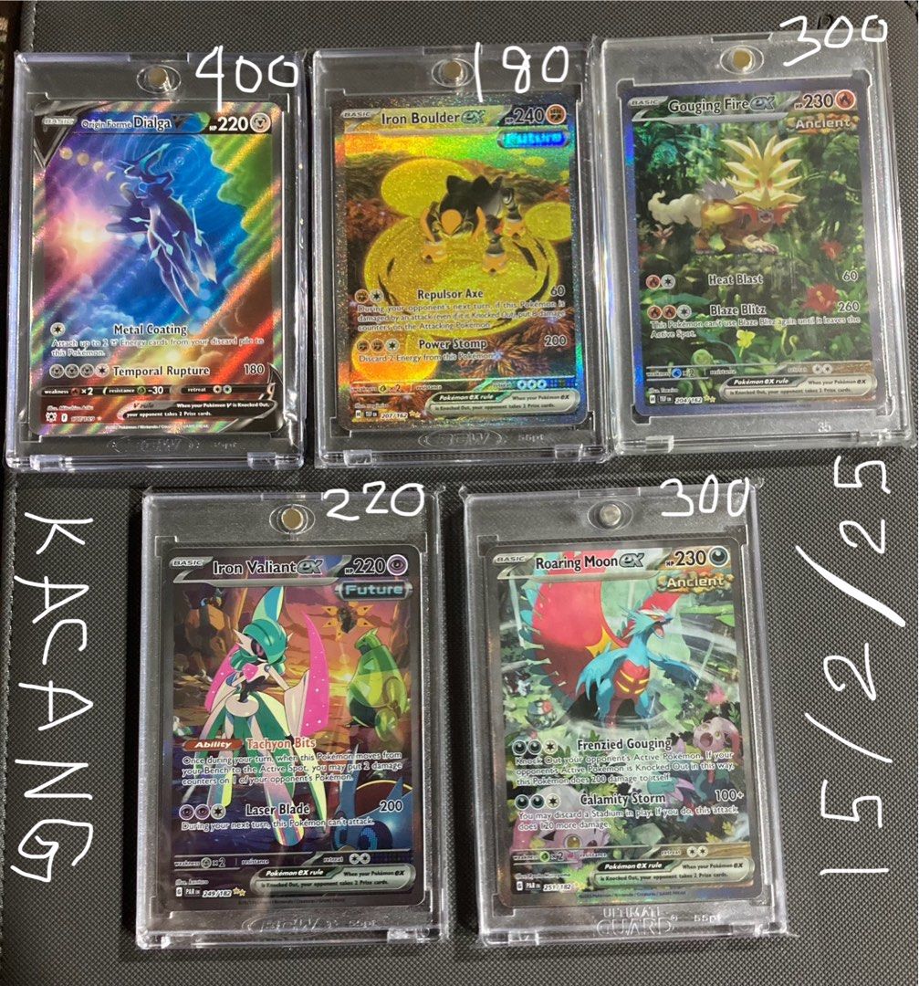 WTT/WTS Alt Art/SIR Pokemon Dialga,Iron valiant,roaring moon,gouging ...
