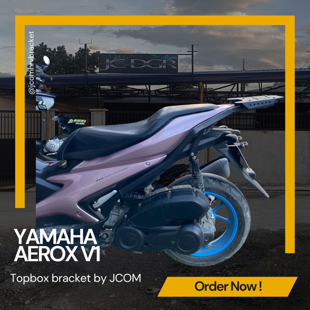 YAMAHA AEROX V1 TOP BOX BRACKET by JCOM, Motorbikes, Motorbike Parts ...